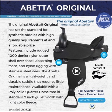 Abetta Horse Saddles - Best Synthetic western Saddle in the world